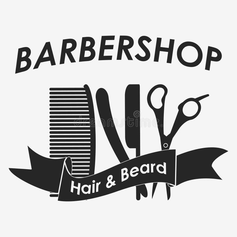Logo Voor De Kapper Zwart-wit Logo Voor Een Barbershop ...