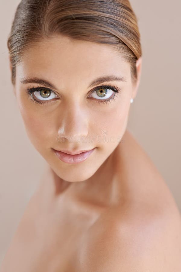 Heres Looking at You....Close-up Studio Portrait of a Young Model ...