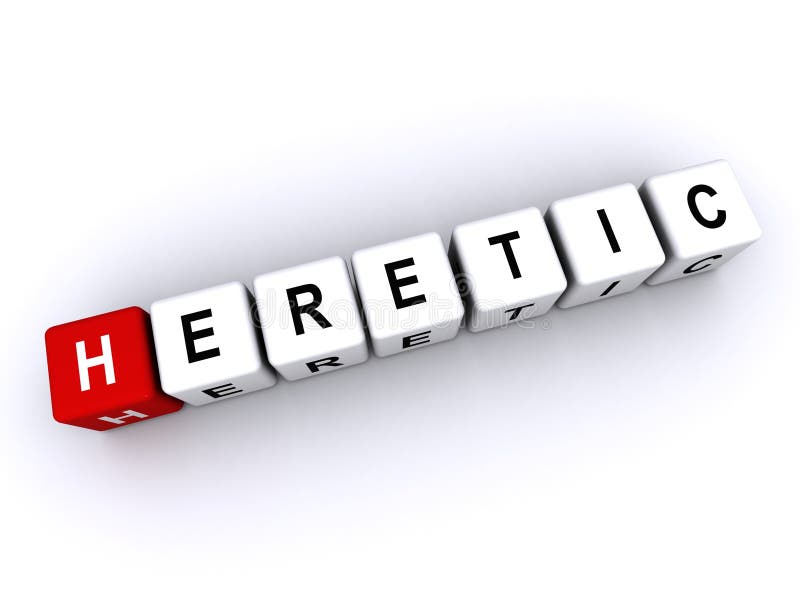 Heretic Word Block on White Stock Illustration - Illustration of ...