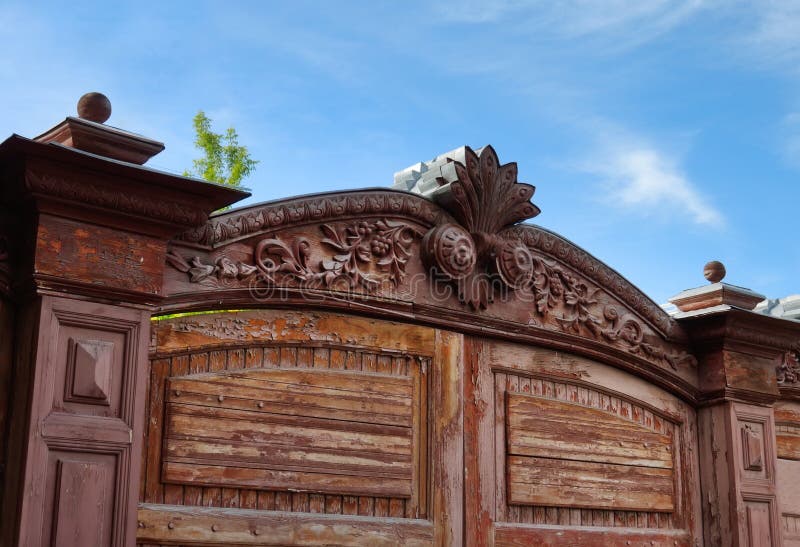 Heritage Architecture. Old House Gate Stock Image - Image of ...