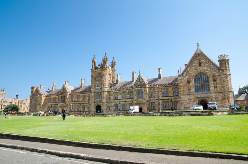 Heritage Building of Sydney University with Blue Sky Background, Sydney ...