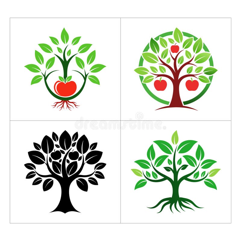 Family Tree Logo. a Family Tree with Leaves Logo Icon. Stock ...