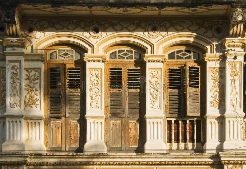 Heritage Windows in Sunlight Stock Photo - Image of windows, carvings ...