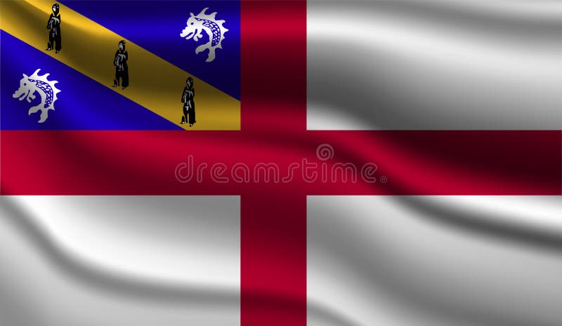 Herm Flag with Infographic Design Isolated on Dot World Map Stock ...