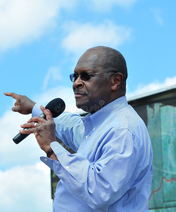 Herman Cain on the Stump editorial stock image. Image of cain - 21093464