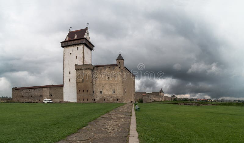 Medieval Fortification, Summer Evening Stock Photo - Image of ...