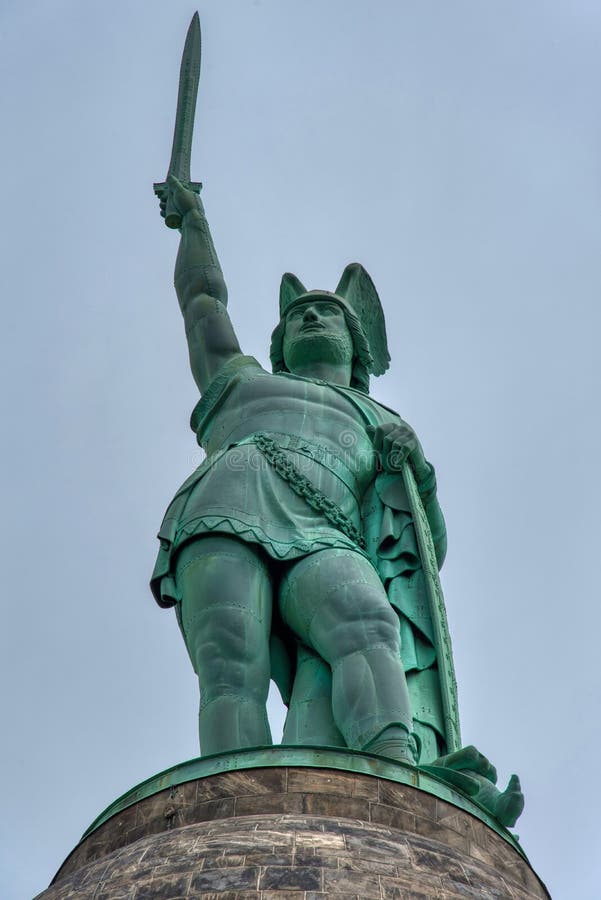 Hermann Monument in Teutoburg Forest in Germany Stock Photo - Image of ...