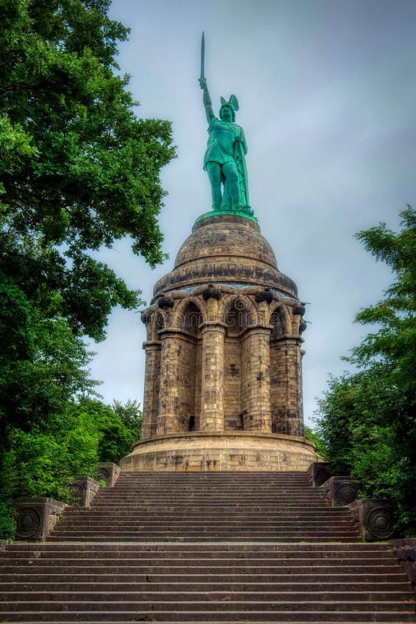 Hermann Monument in Teutoburg Forest in Germany Stock Image - Image of ...