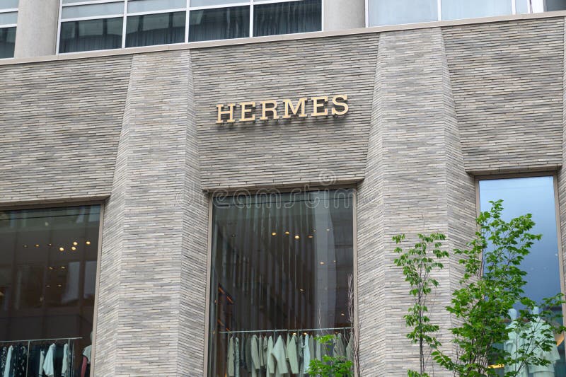 Hermes Company Sign in Toronto Editorial Stock Photo - Image of label ...