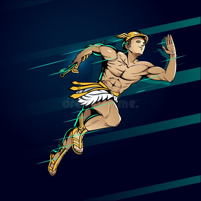 Male Runner Winged Circle Design Stock Illustrations – 3 Male Runner ...
