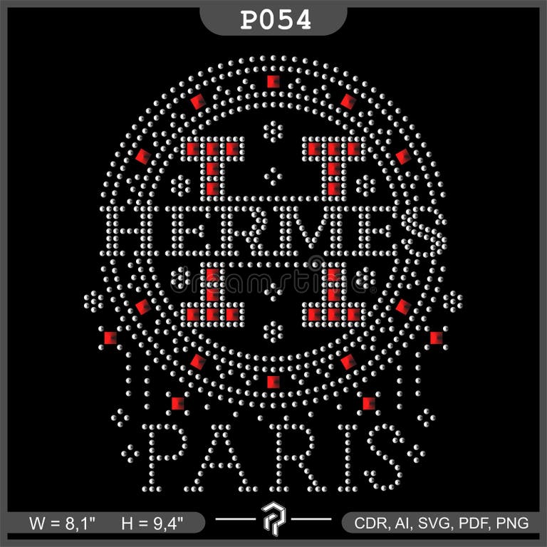 HERMES Rhinestones Pattern. Editorial Stock Image - Illustration of ...