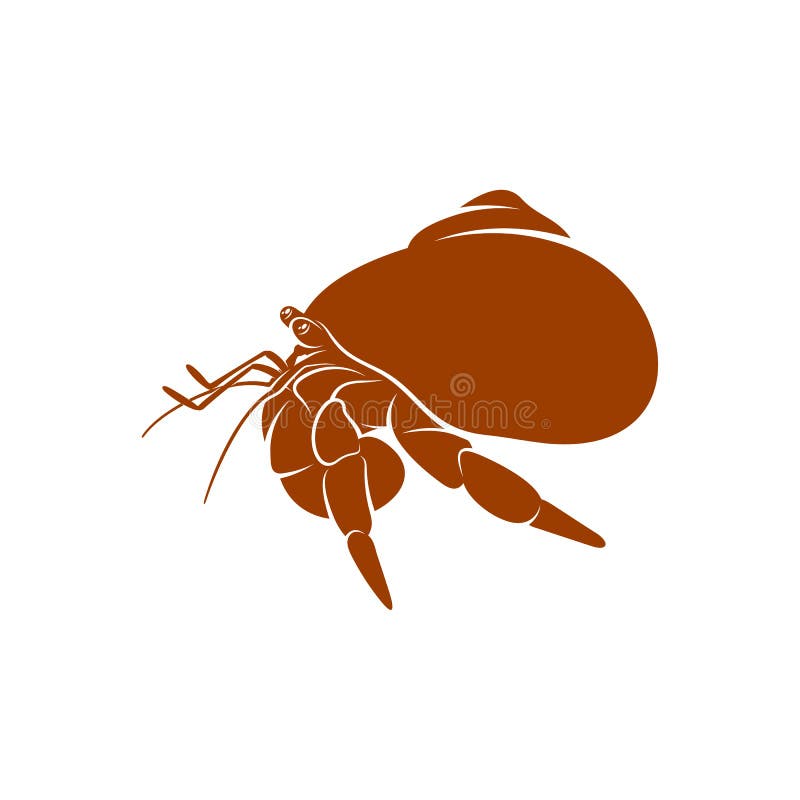 Hermit Crab Design Vector Illustration, Creative Hermit Crab Logo ...
