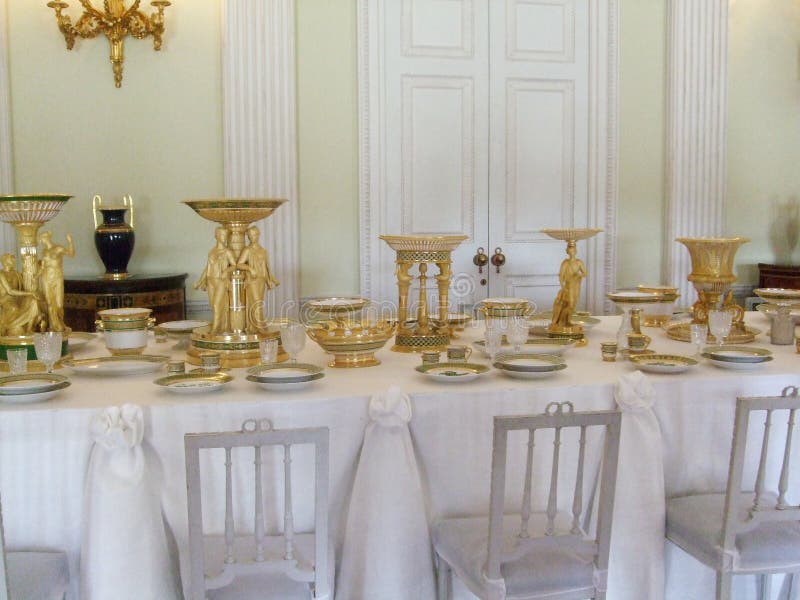 Hermitage a Dining Table Setting in the Palace Stock Photo - Image of ...