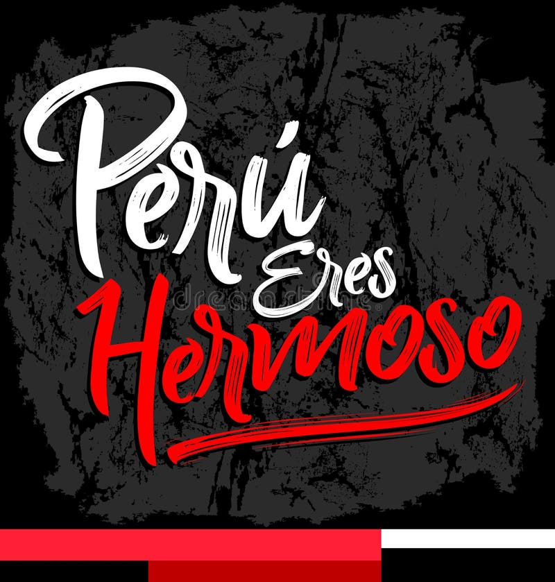 Cita Caligráfica De Las Letras De Perú Ilustración del Vector ...