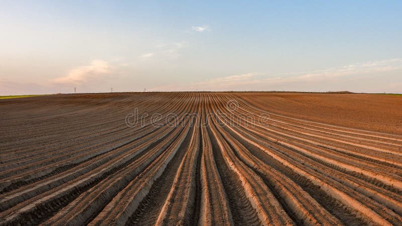 Hermoso Paisaje De Una Tierra Arable. Foto de archivo - Imagen de ...