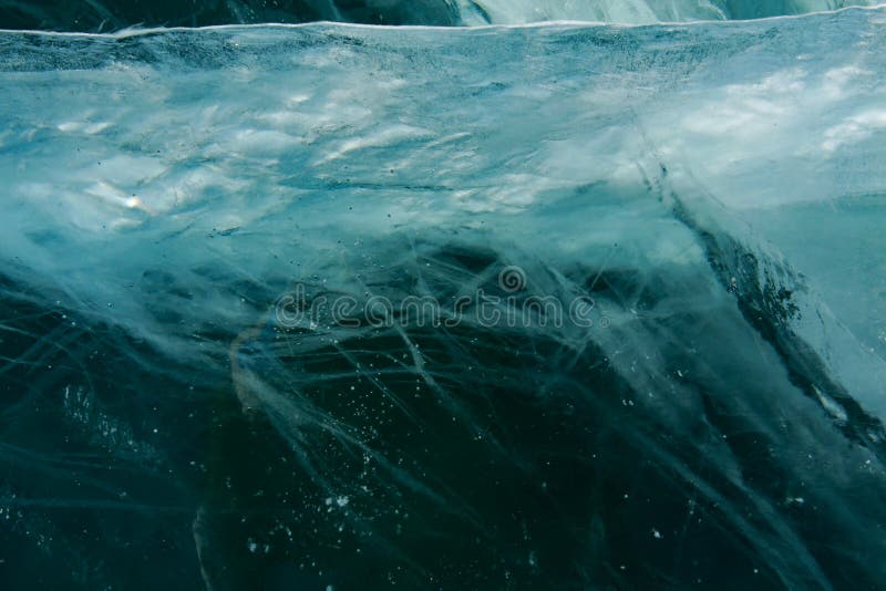 Hermosos Patrones Transparentes Sobre Hielo Transparente Imagen de ...