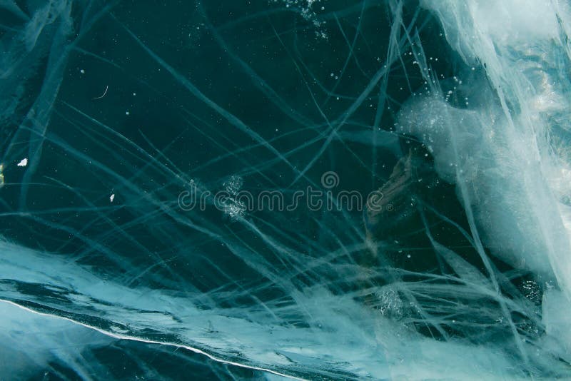 Hermosos Patrones Transparentes Sobre Hielo Transparente Imagen de ...