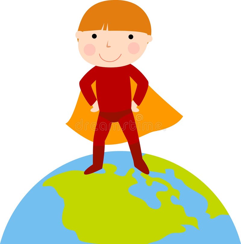 Super Hero Boy stock vector. Illustration of hero, guardian - 126559570