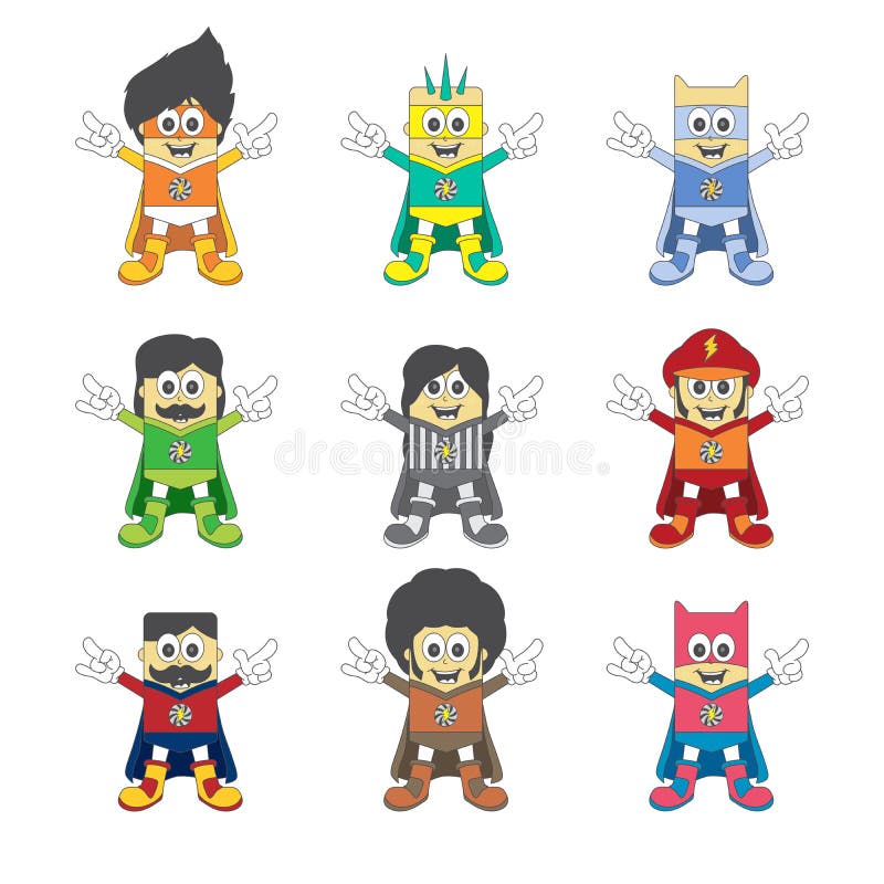 Hero cartoon character stock vector. Illustration of avatar - 33541213