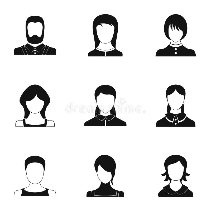 Hero Icons Set, Simple Style Stock Illustration - Illustration of ...