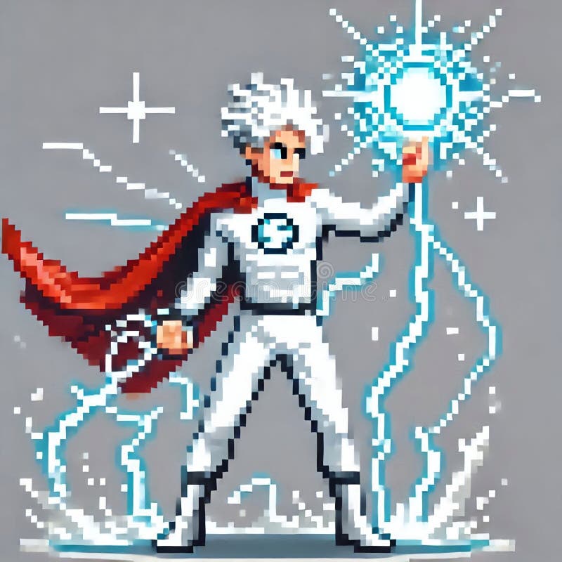 Hero Illustration Design Releases Skill, Pixel Art Stock Illustration ...