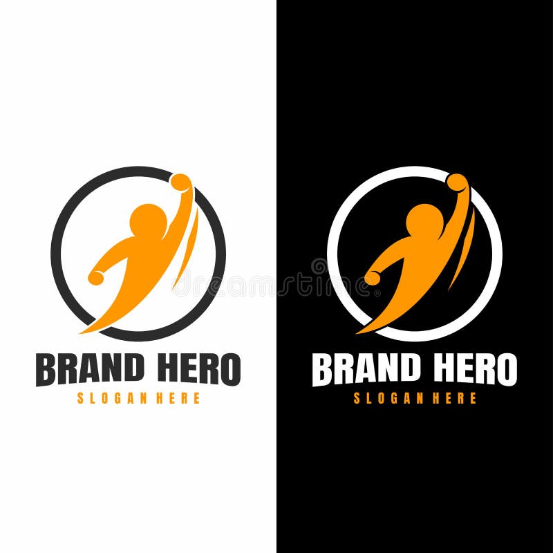 Hero Logo Creative Simple Design Stock Vector - Illustration of light ...