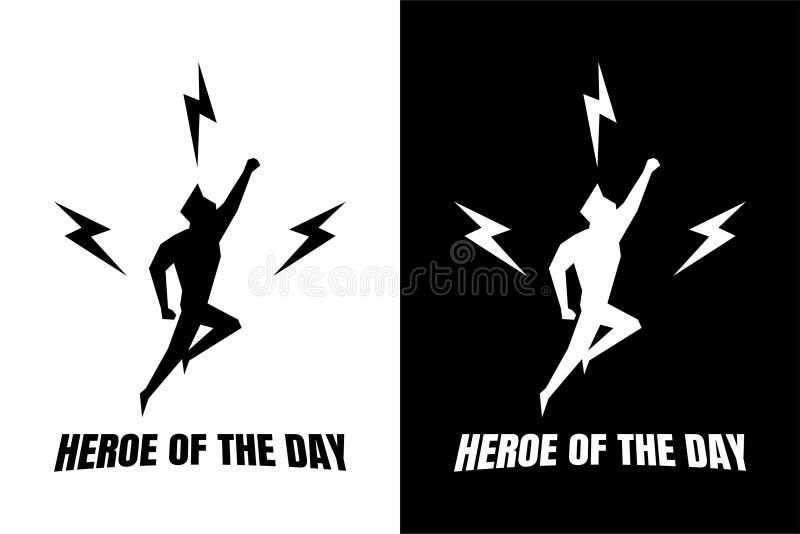 Hero Logo Creative Simple Design Stock Vector - Illustration of light ...