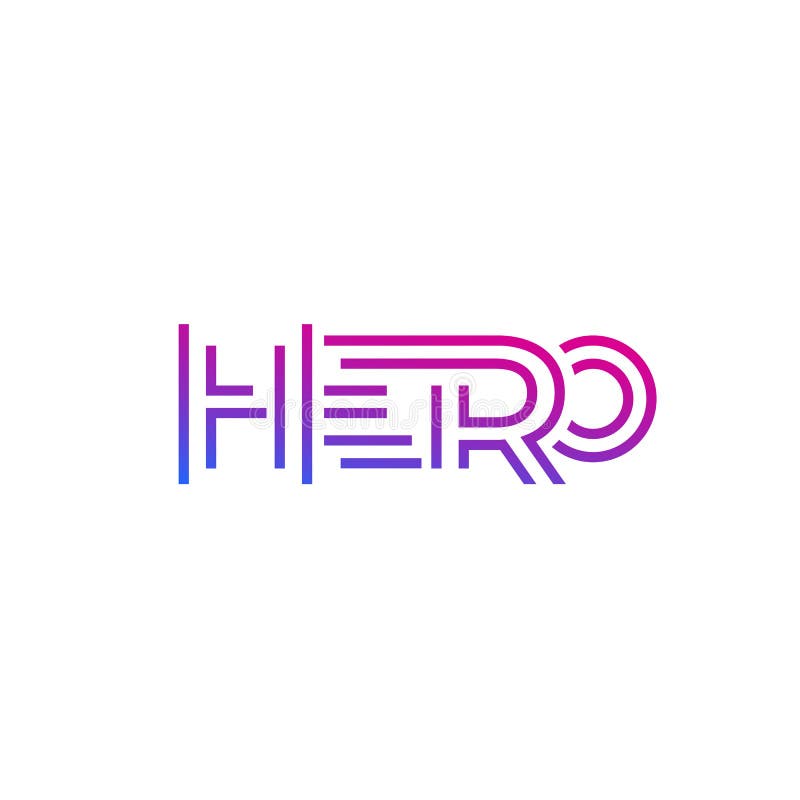 Hero Logo Design, Line Style Stock Vector - Illustration of hero ...