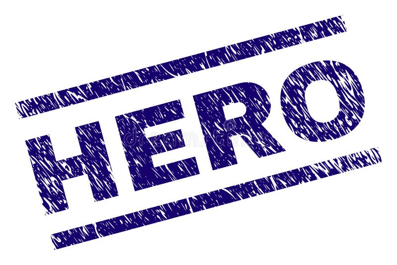 Scratched Textured HERO Stamp Seal Stock Vector - Illustration of ...
