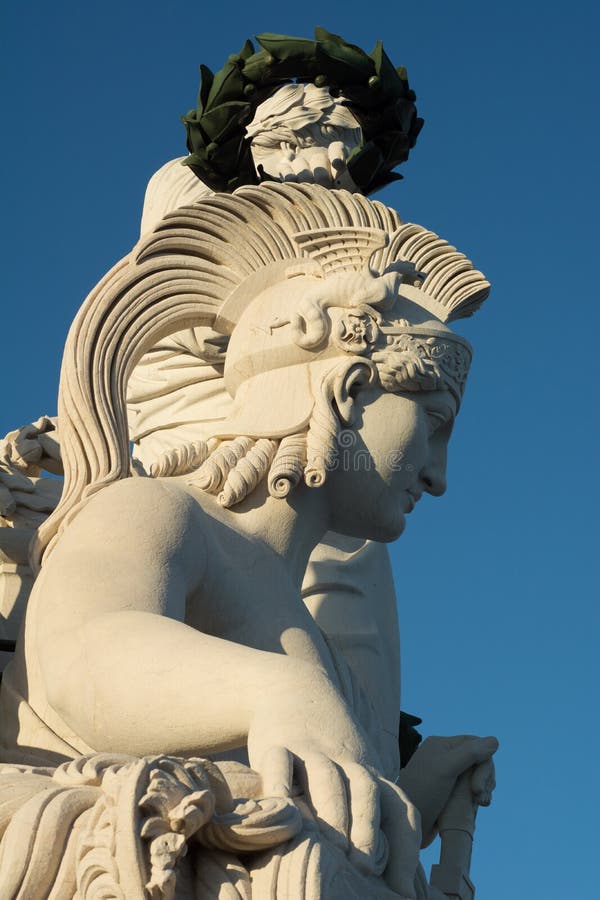 Hero statue stock image. Image of sculpture, stone, head - 73195585