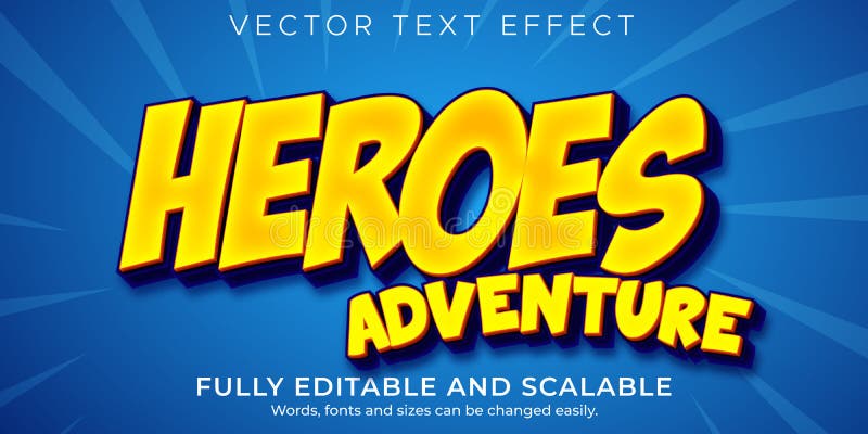 Cartoon Text Effect Comic Editable Text Style Stock Vector ...