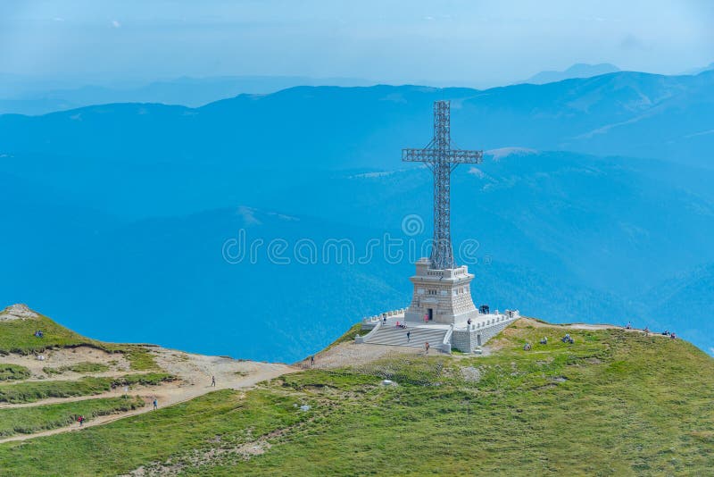 Heroes Cross on Caraiman Peak in Romania Stock Image - Image of ...