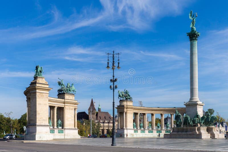 Heroes Square in Budapest. Day View. One of the Major Squares in ...