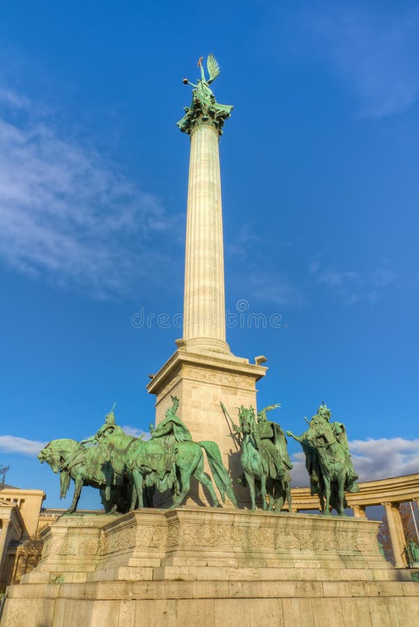 Heroes Square - Budapest, Hungary Stock Image - Image of square, tribes ...