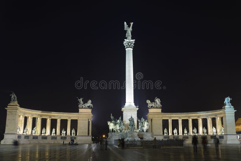 Heroes Square, Budapest, Hungary Stock Image - Image of architecture ...
