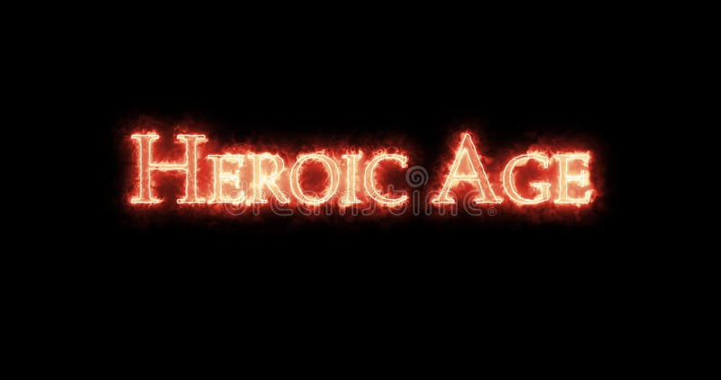 Heroic Age Written with Fire Loop Stock Footage - Video of ...