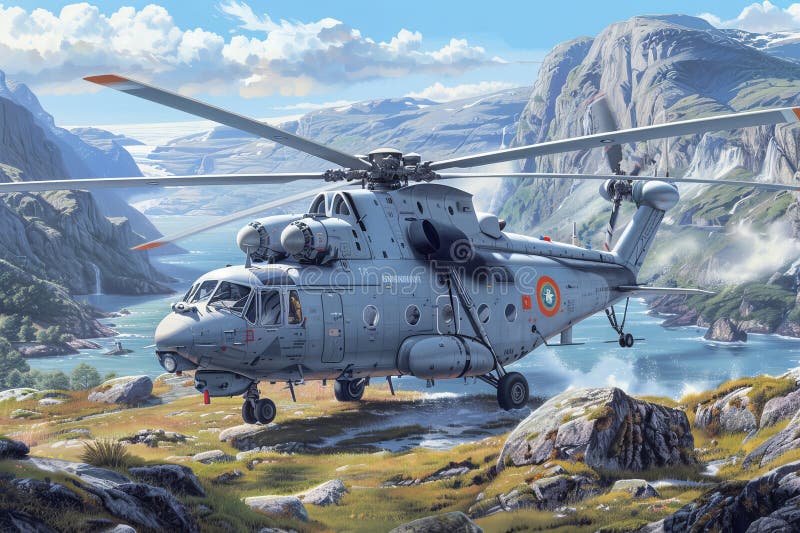 Heroic Rescue Helicopter in Action High Quality Image Capturing Urgency ...