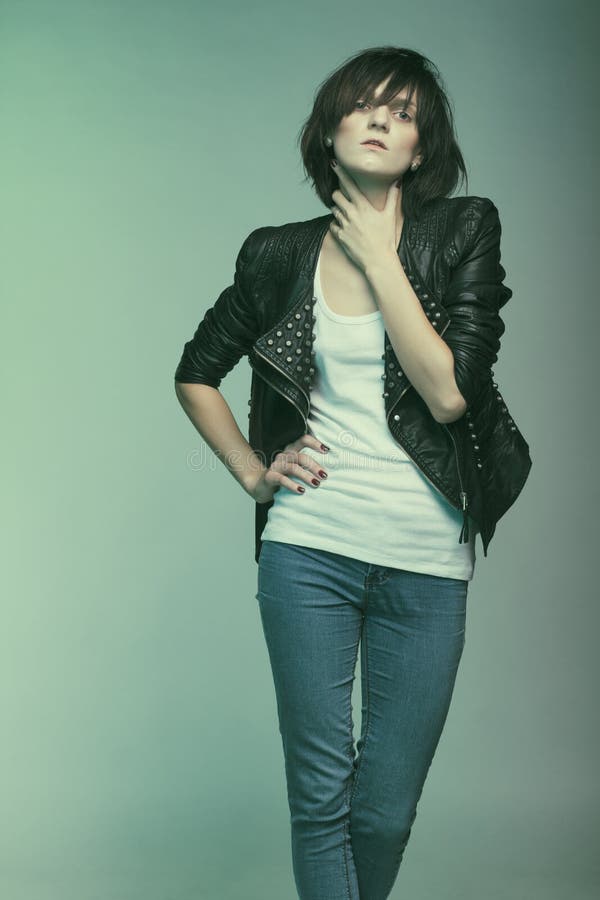 Heroin chic stock photo. Image of look, culture, jacket - 62300804