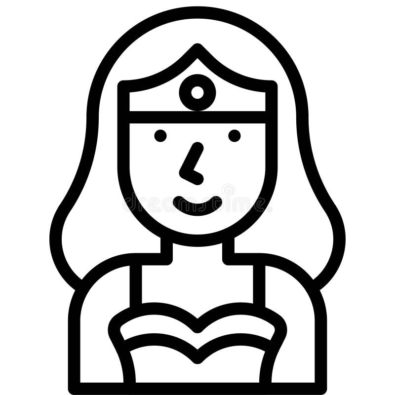 Heroine Costume Icon, Halloween Costume Party Stock Vector ...
