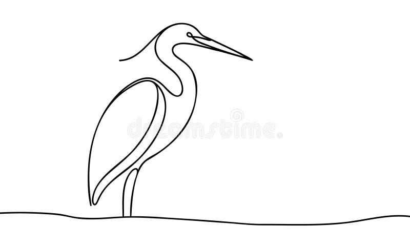 Heron Line Drawing Stock Illustrations – 1,874 Heron Line Drawing Stock ...