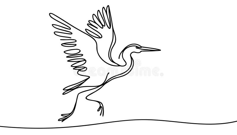 Heron Line Drawing Stock Illustrations – 1,780 Heron Line Drawing Stock ...
