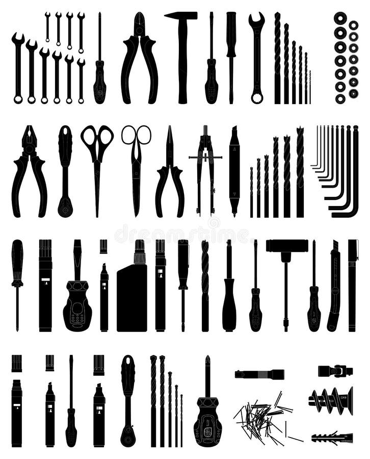 Herramientas del trabajo ilustración del vector. Ilustración de ...