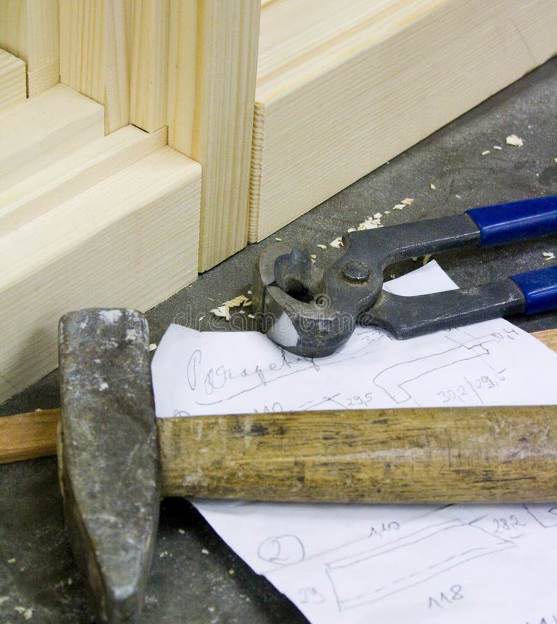 Herramientas De La Carpintería Imagen de archivo - Imagen de ...