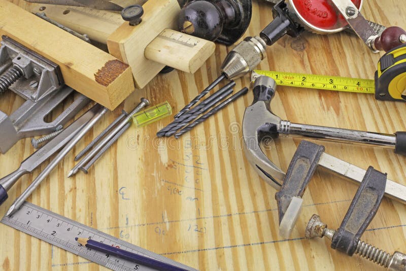 Herramientas Del Carpintero Imagen de archivo - Imagen de carpintero ...