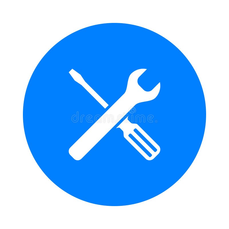 Herramientas y círculo ilustración del vector. Ilustración de icono ...