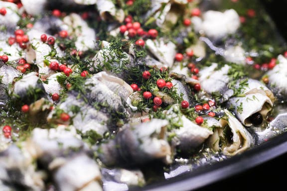 Herring fish dish stock photo. Image of dish, sweden - 358035004