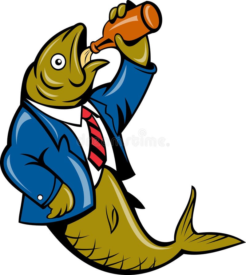 Cartoon Fish Drinking Stock Illustrations – 373 Cartoon Fish Drinking ...