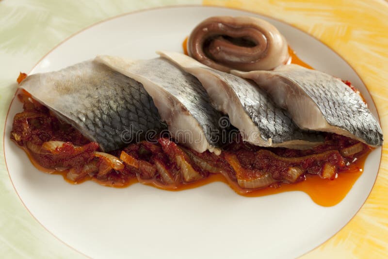 Herring stock photo. Image of food, meal, sauce, salted - 40254830
