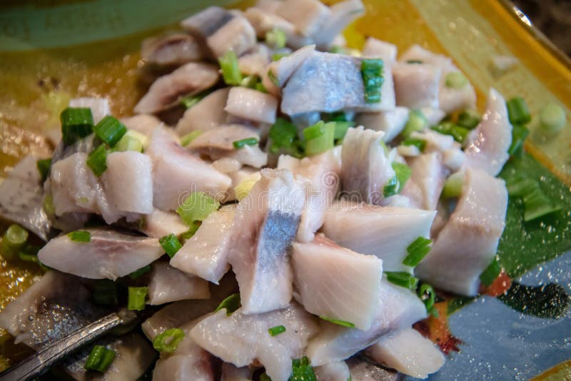 Herring Fish Prepared for Dinner Stock Photo - Image of delicious ...
