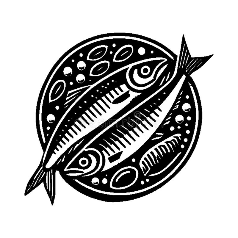 Herring Vector Icon Logo Design. Stock Vector - Illustration of design ...
